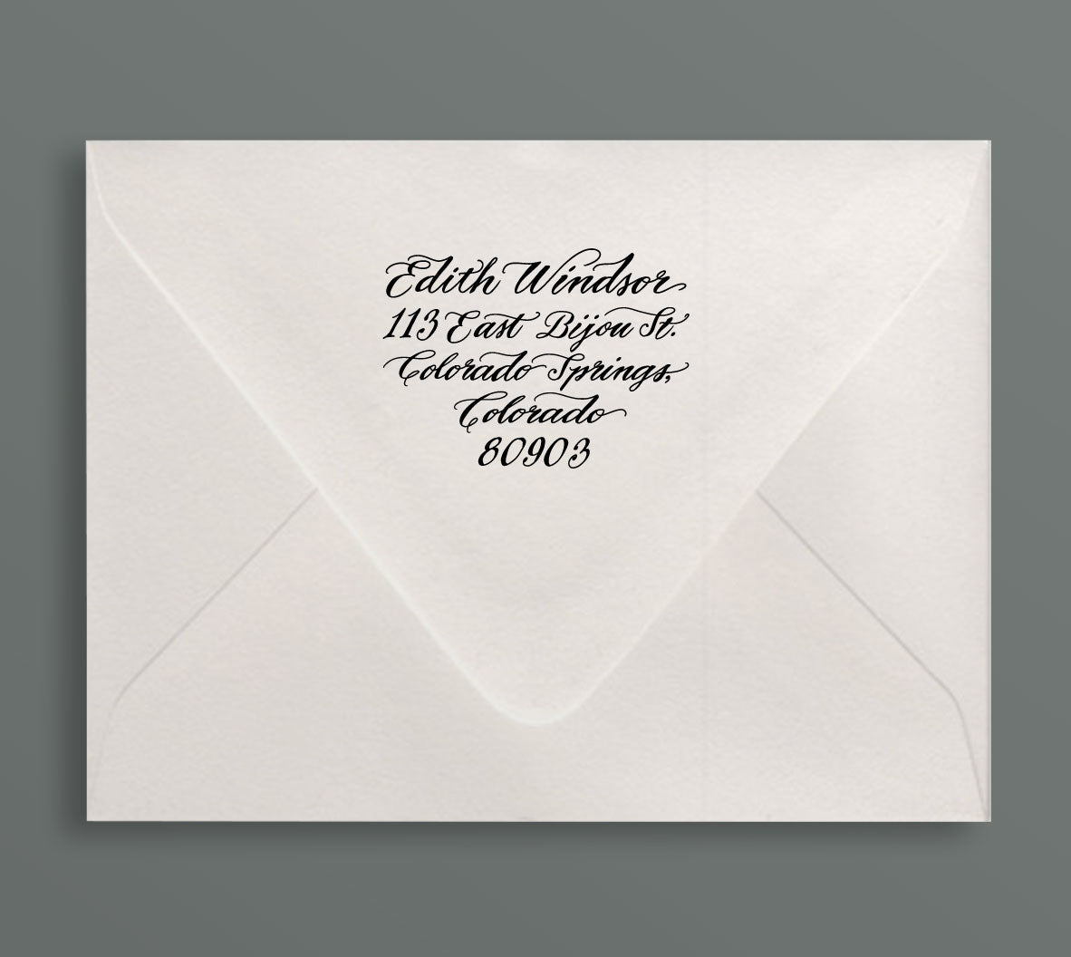 Custom Hand-Lettered Return Address Rubber Stamps - Ladyfingers Letterpress