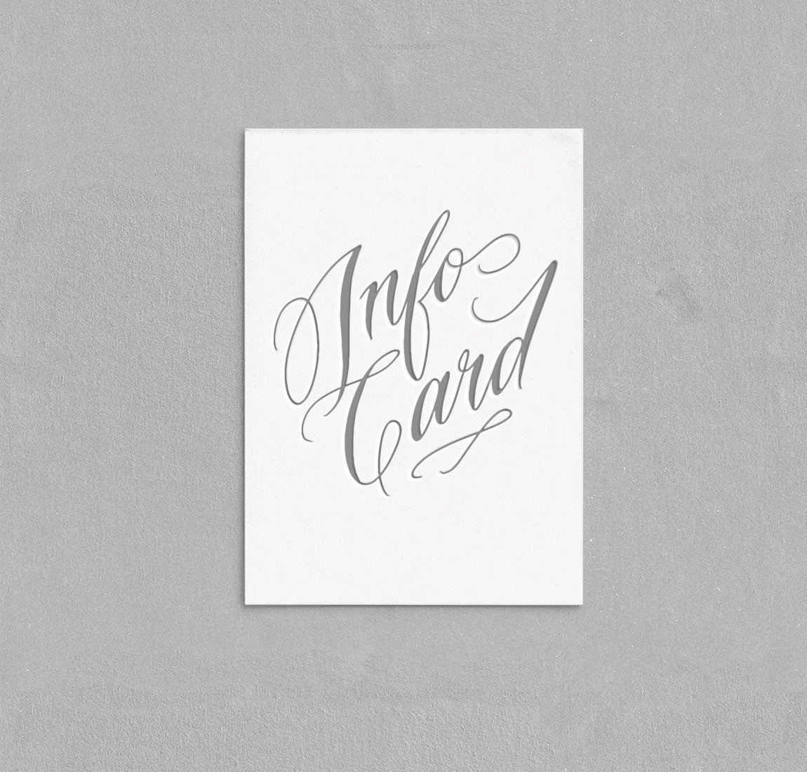 Letterpress Info Card - Ladyfingers Letterpress