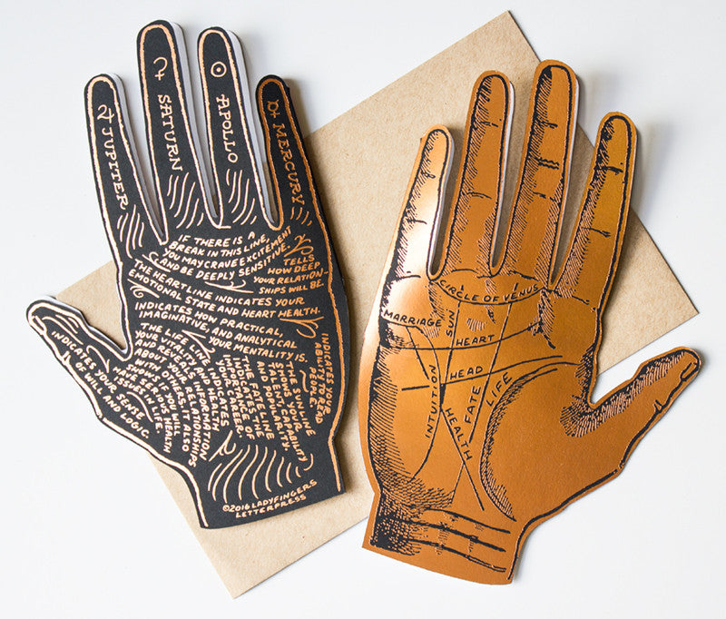 Deluxe Palmistry Card - Ladyfingers Letterpress