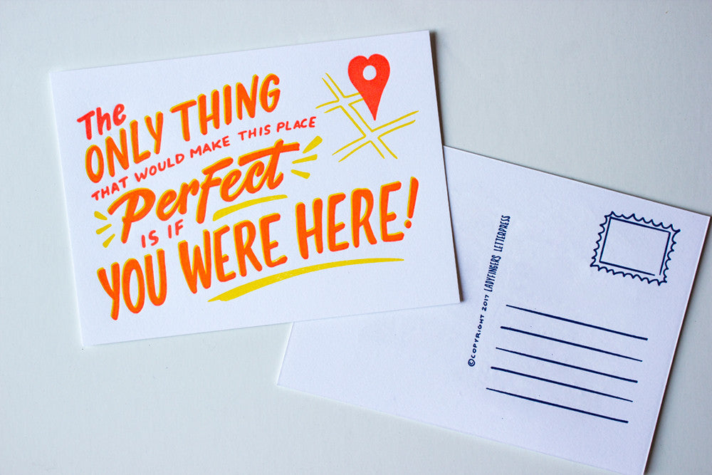 Perfect Place Postcard - Ladyfingers Letterpress