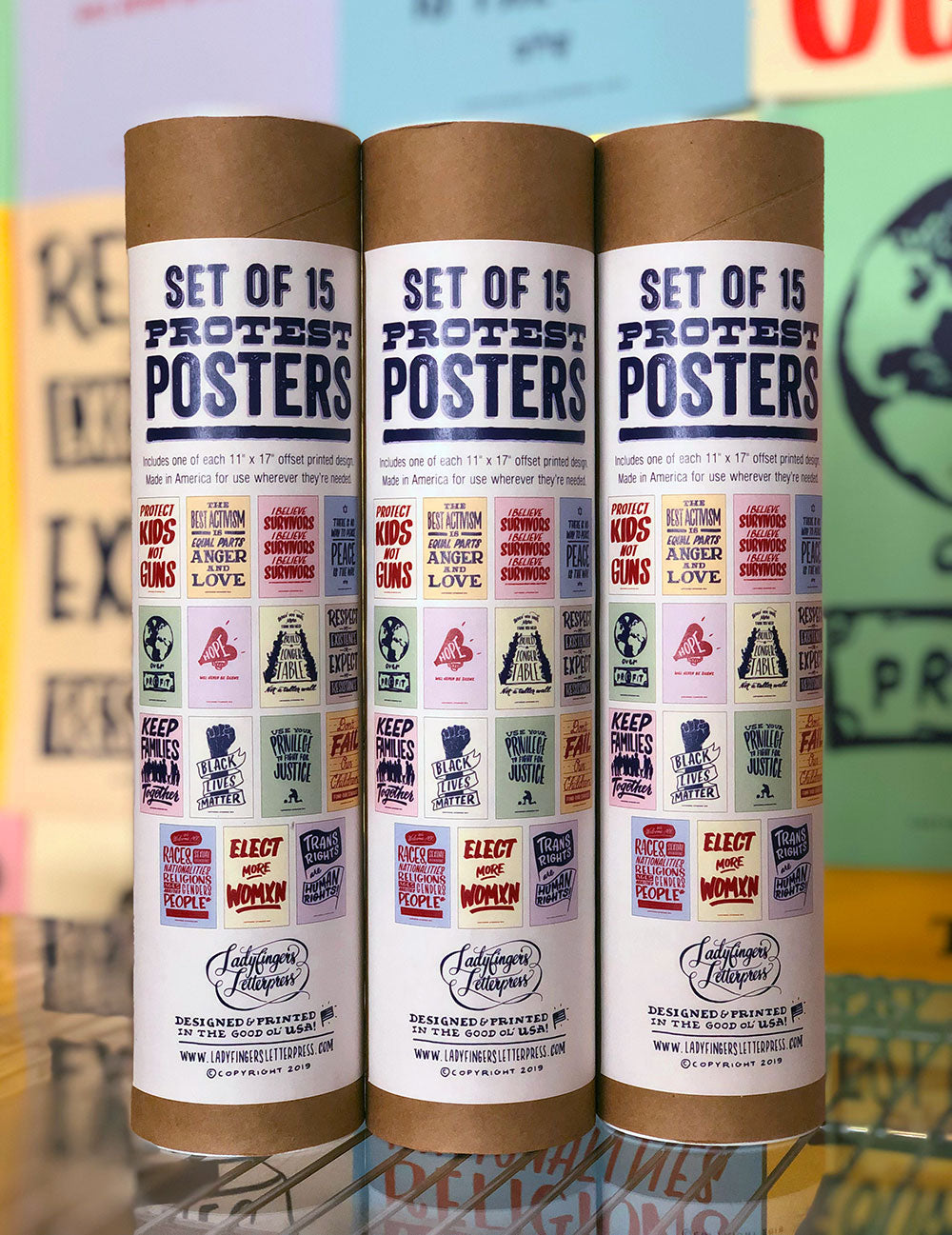 Set of 16 Protest Posters, Part 1 - Ladyfingers Letterpress